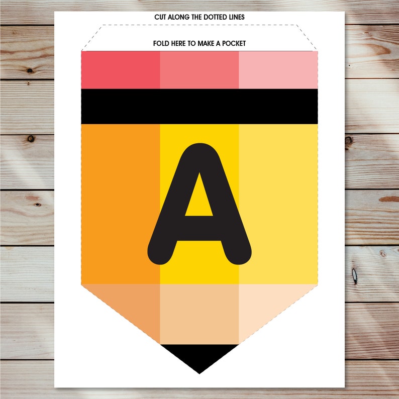 Pencil Printable PDF Banner, Classroom Banner, Colorful Classroom Decor ...
