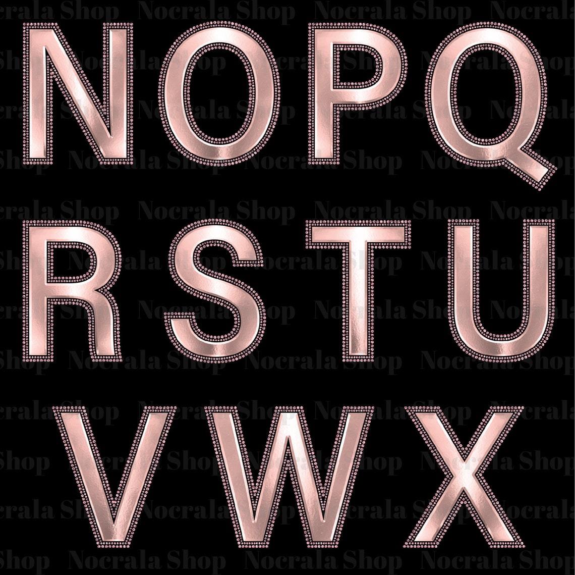 Pink Satin and Diamond Alphabet Clipart, PNG Digital Clip Art, Pink ...