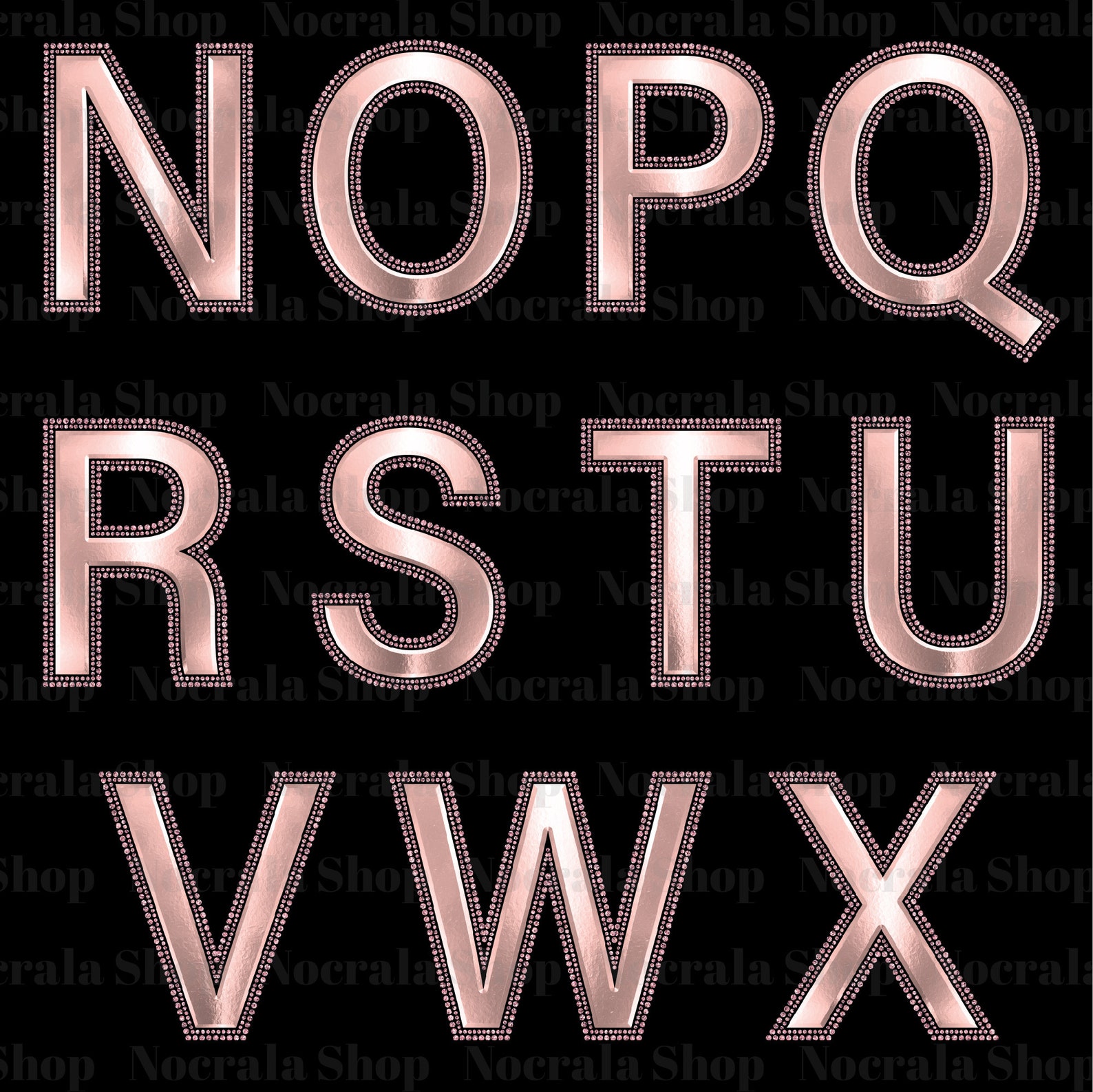 Pink Satin and Diamond Alphabet Clipart, PNG Digital Clip Art, Pink ...