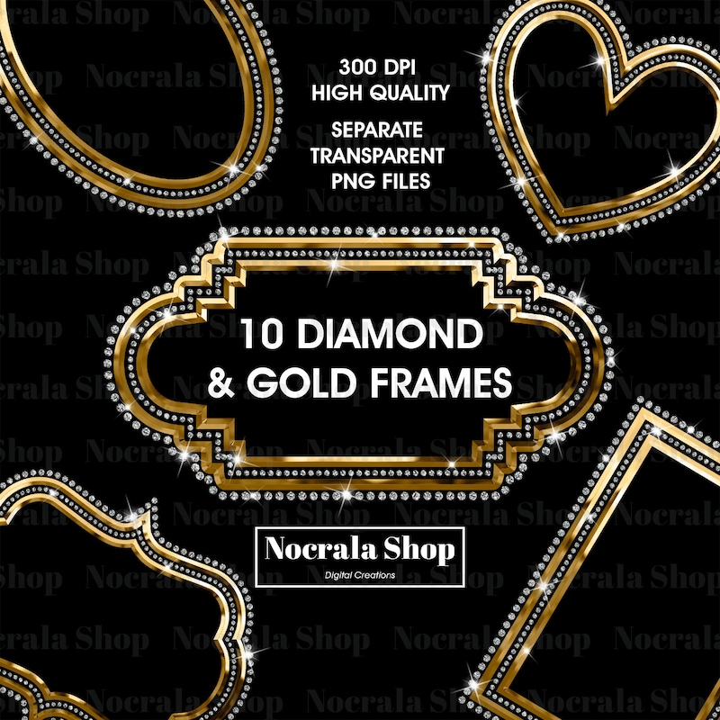 Diamond Photo Frame Template - Etsy