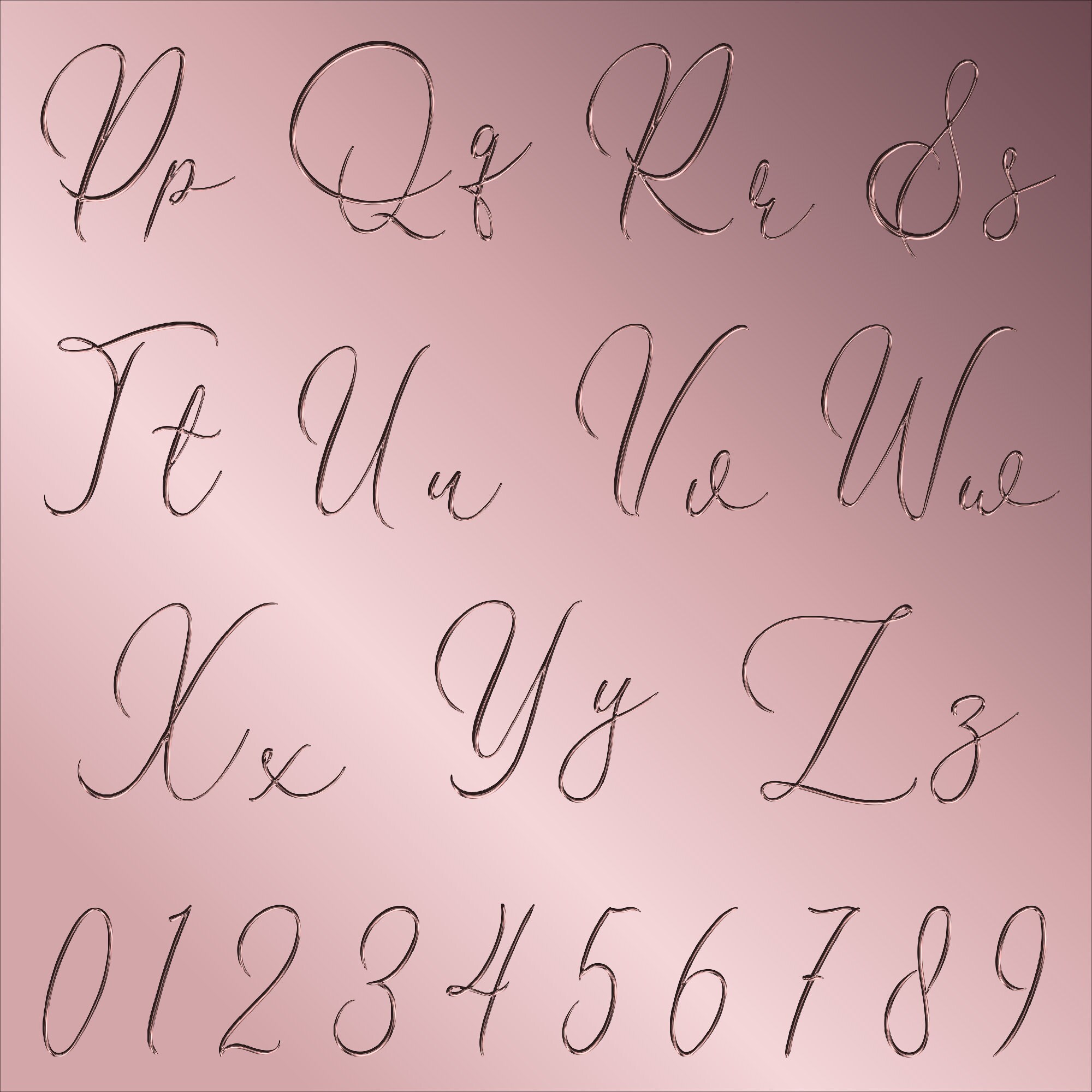 Pink Chrome Cursive Alphabet Clipart, PNG Clipart, Pink Chrome Cursive ...