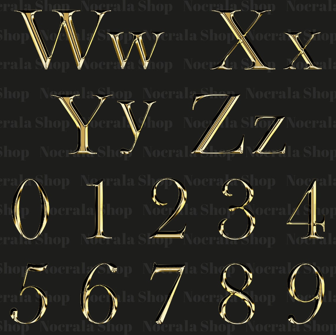 Gold Chrome Alphabet Clipart, PNG Clip Art, Gold Chrome Letters ...