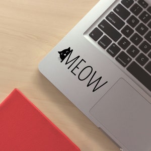 Meow Vinyl Decal, Water Bottle Decal, Car Window Decal, Laptop Decal ...