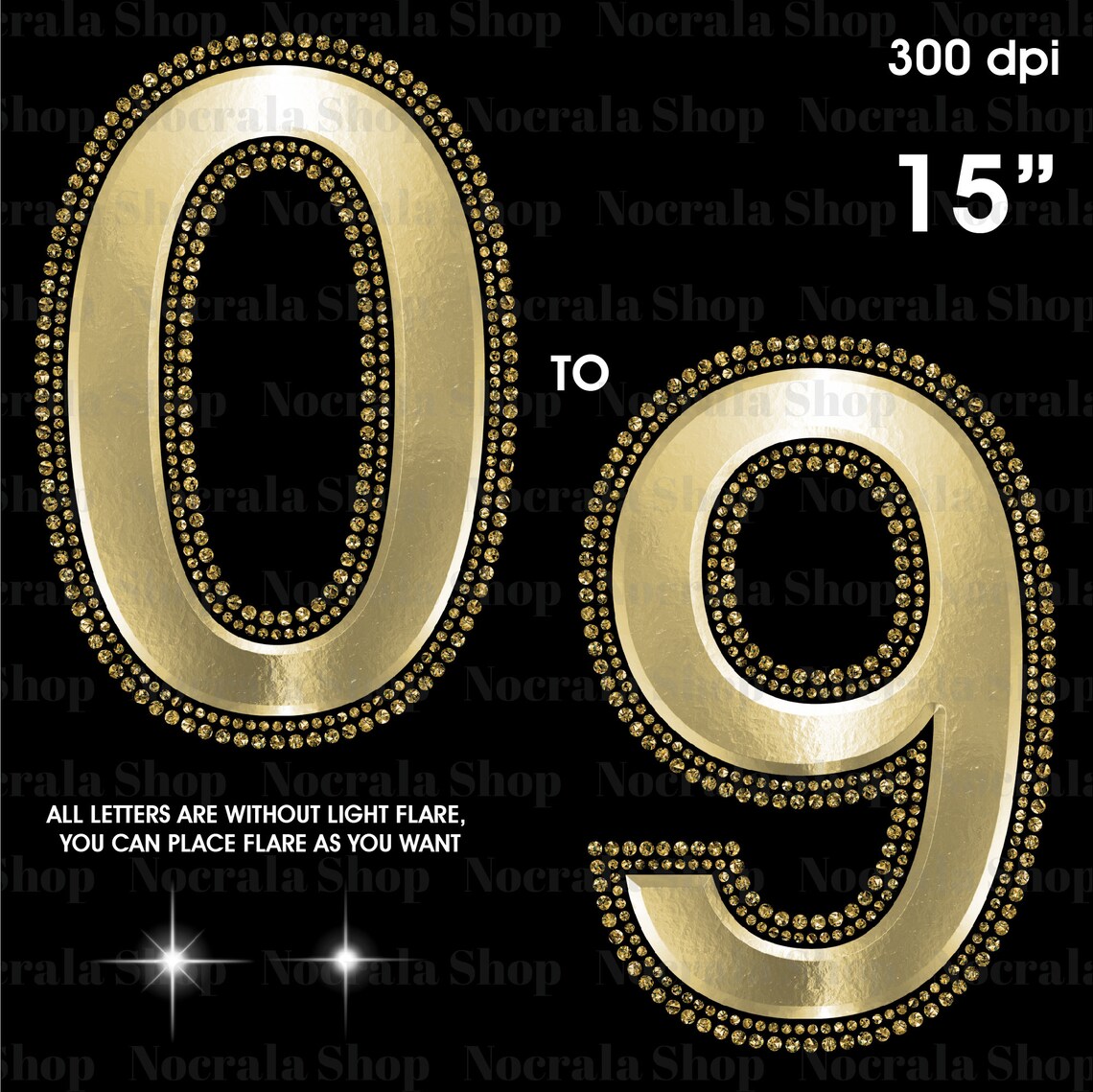 Gold Satin and Diamond Numbers Clipart, PNG Digital Clip Art, Gold ...