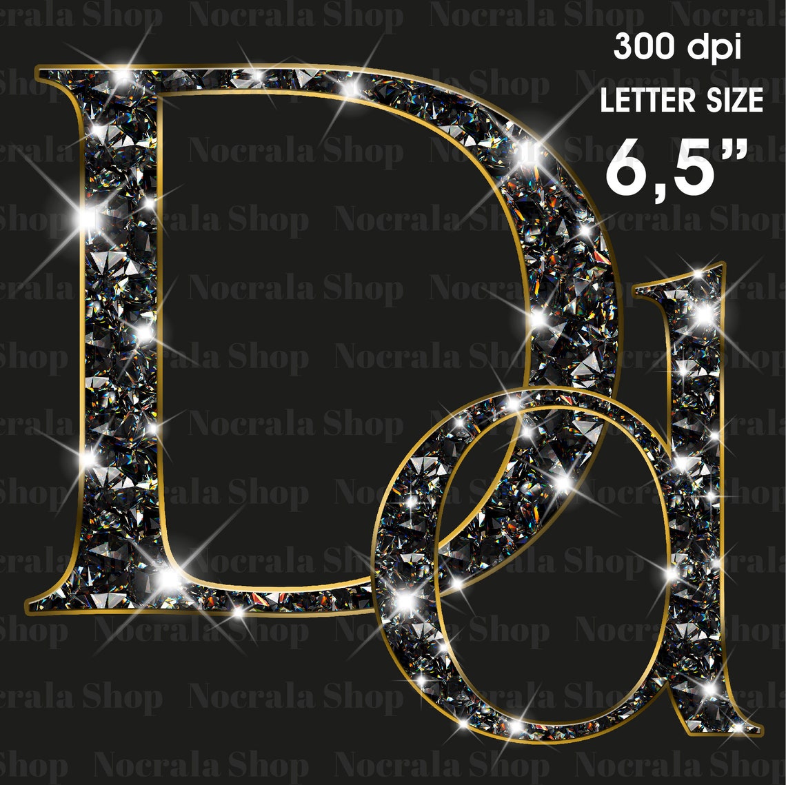 Black Diamond Alphabet Clipart, PNG Digital Clip Art, Black Diamond Letters, Numbers, Symbols ...