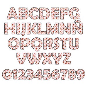 4 Strawberry Alphabets Clipart, PNG Digital Clip Art, Strawberry ...