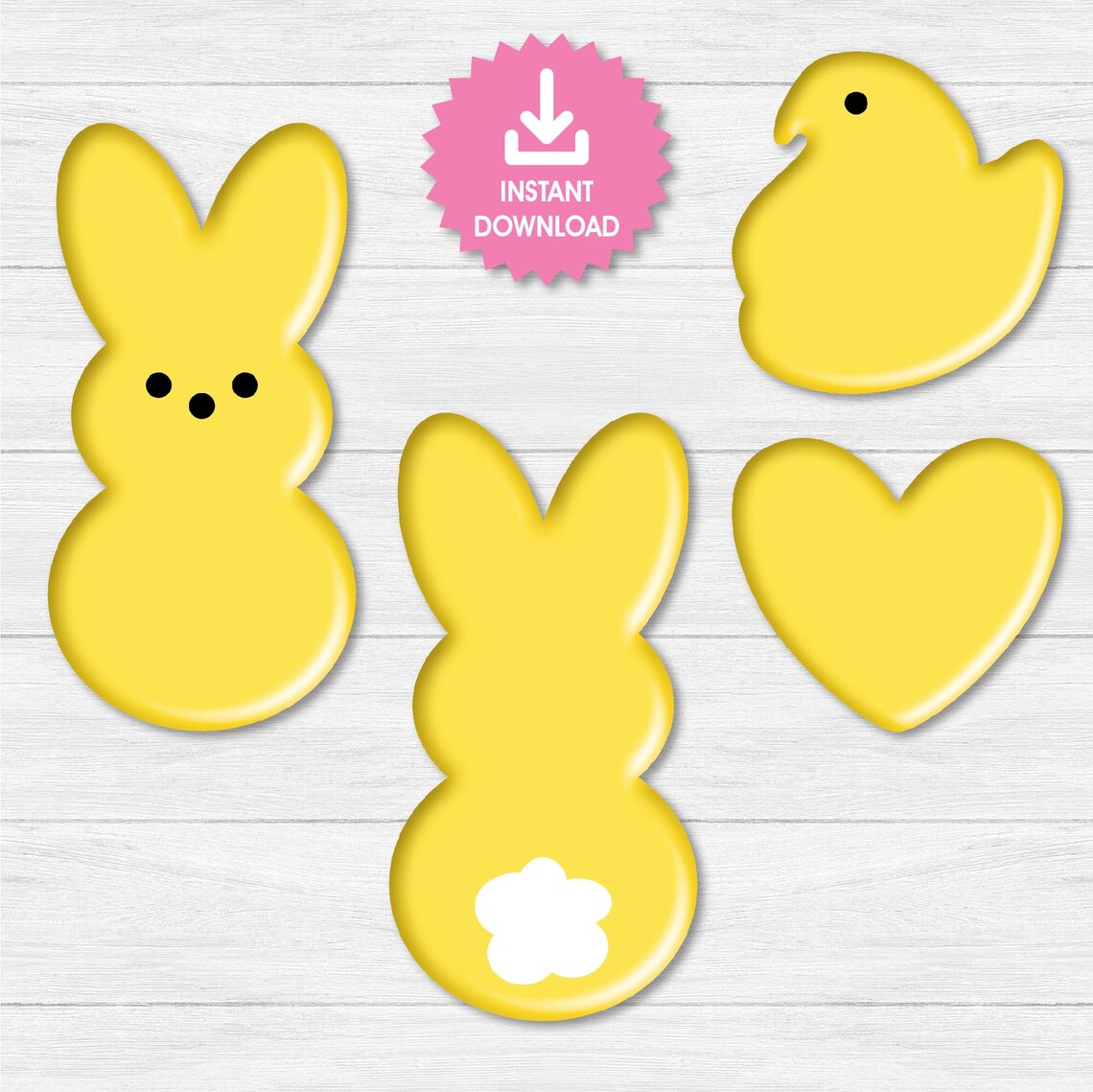 Marshmallow Peeps Clip Art Bundle, Easter Candy Clip Art, Chick Peep ...