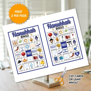 40 Hanukkah Bingo, Hanukkah Bingo Cards, Hanukkah Activity, Chanukah ...