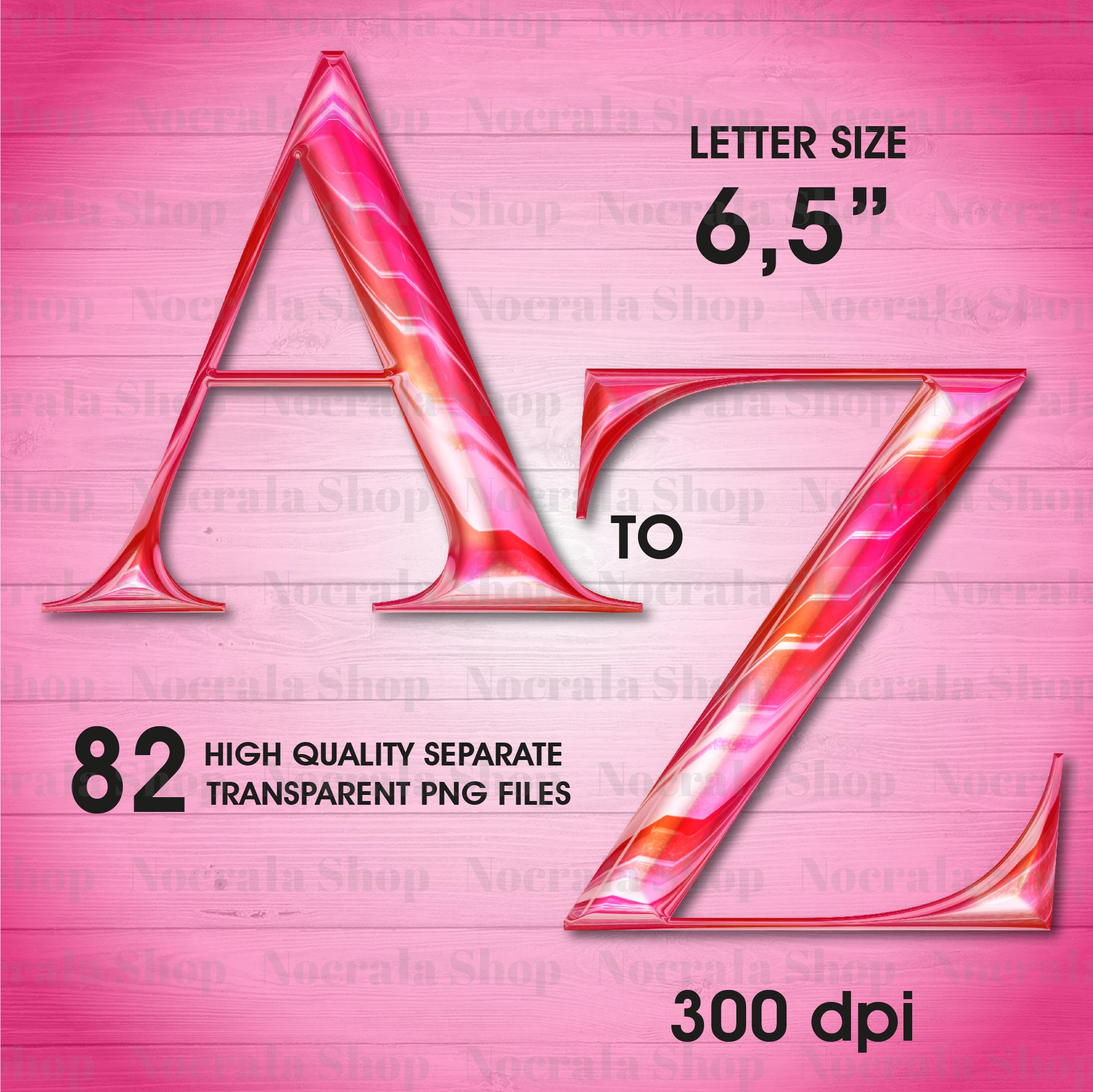Pink Metallic Alphabet Clipart, PNG Clip Art, Pink Chrome Letters ...