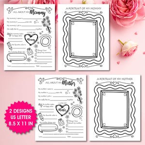 All About My Mom Fill in the Blanks Questionnaire, Mother's Day ...