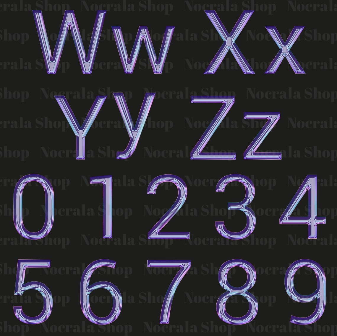 Holographic Chrome Alphabet Clipart, PNG Clip Art, Holographic Chrome ...