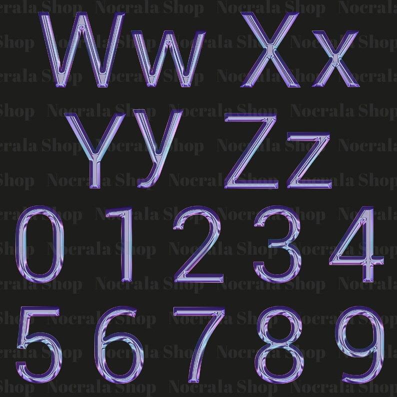 Holographic Chrome Alphabet Clipart, PNG Clip Art, Holographic Chrome ...