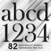 Black Chrome Alphabet Clipart, High Shine PNG Letters (digital Download ...