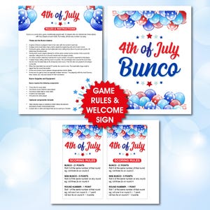 4th of July Bunco Game Bundle, Patriotic Party (printable PDF) - Etsy