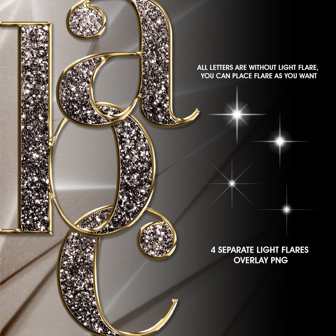 Silver Glitter Glam Alphabet Clipart, PNG Clipart, Bling Alphabet ...