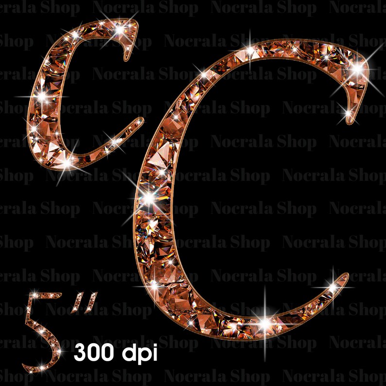 Copper Diamond Alphabet Clipart, PNG Digital Clip Art, Copper Diamond ...