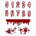 Red Blood Alphabet Clipart, Letters PNG Clipart, Horror Letter ...