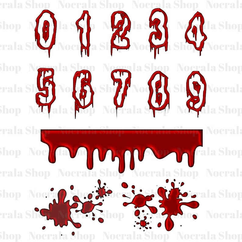 Red Blood Alphabet Clipart, Letters PNG Clipart, Horror Letter ...