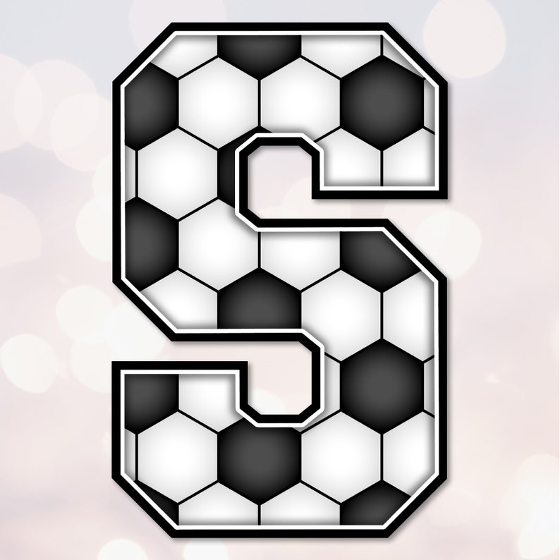 Soccer Alphabet Clipart, PNG Digital Clip Art, Soccer Letters, Sport ...