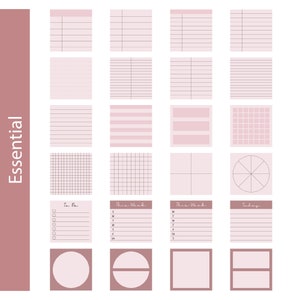144 Essential Sticky Notes Clipart With Lines, Grids, Circle, Squares ...