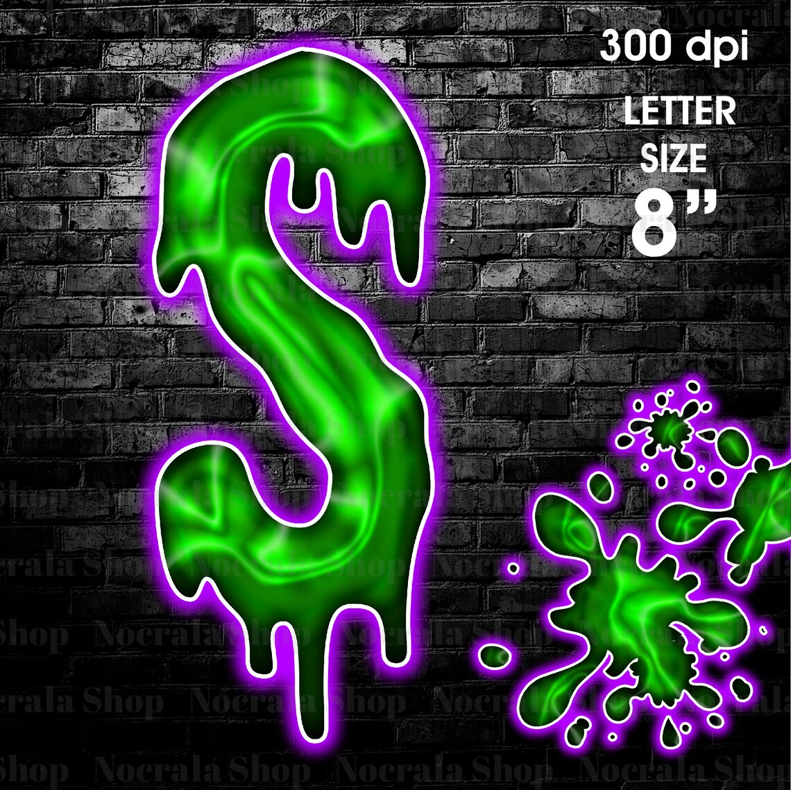 Green Slime Alphabet Clipart, Letters PNG Clipart, Horror Letter ...