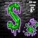 Green Slime Alphabet Clipart, Letters PNG Clipart, Horror Letter ...