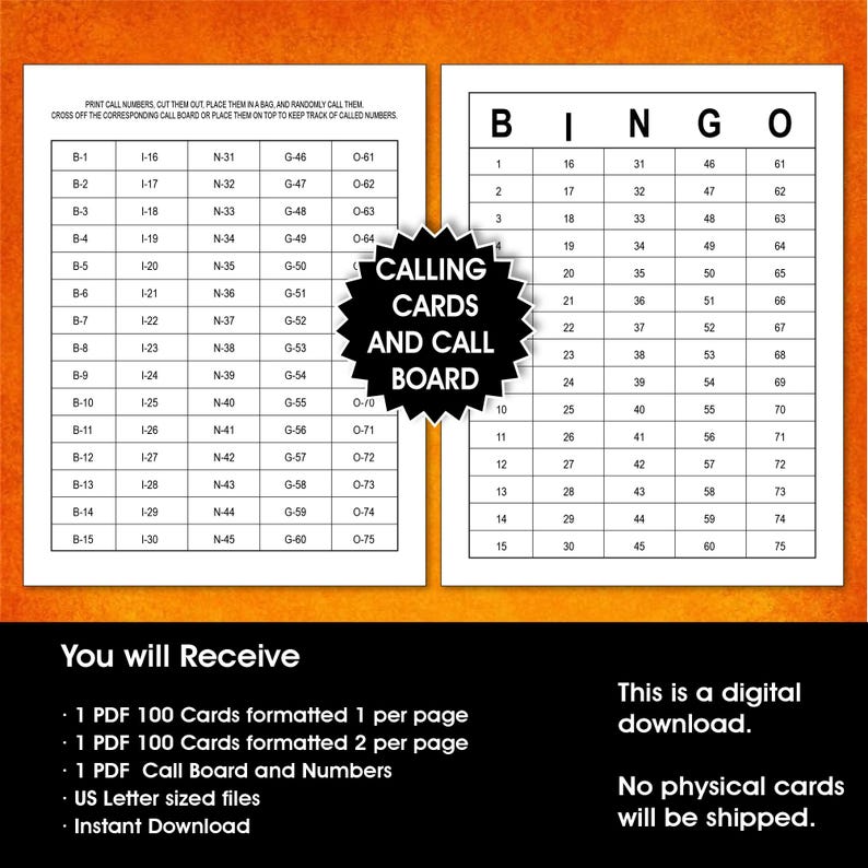 100 Happy Halloween Bingo Cards, Bingo for Kids, Halloween Activity ...