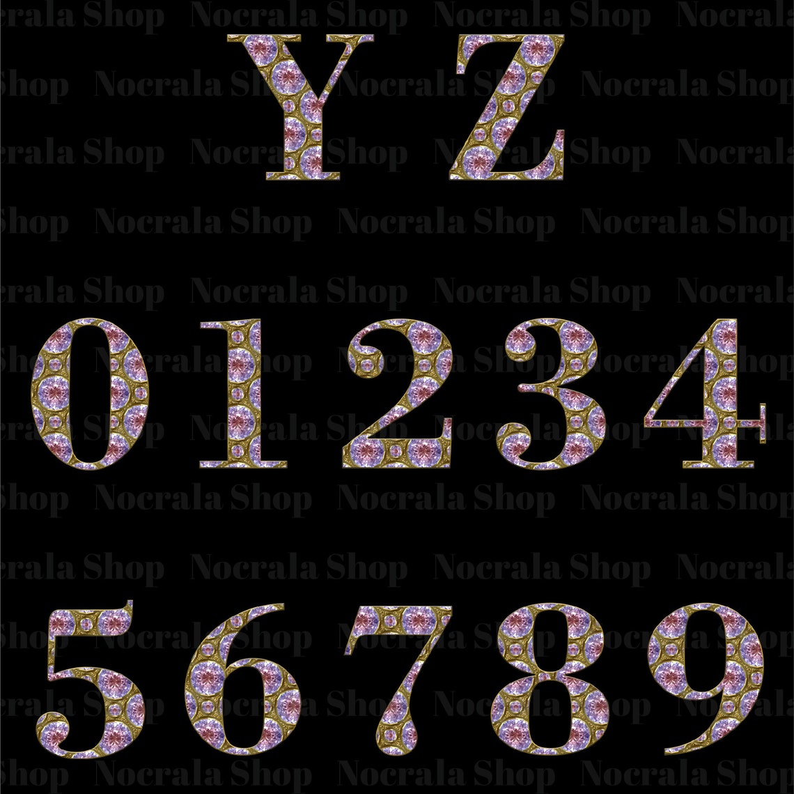 Rainbow Diamond Alphabet Clipart, PNG Digital Clip Art, Rainbow Diamond ...