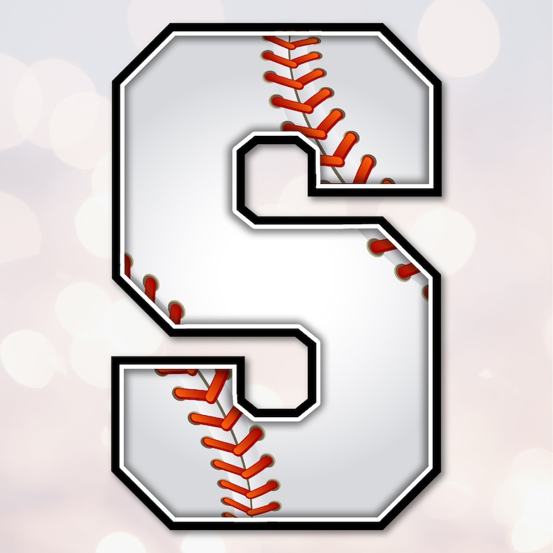 Baseball Alphabet Clipart, PNG Digital Clip Art, Baseball Letters ...