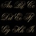 Gold Glitter Cursive Alphabet Clipart, PNG Clip Art, High Shine ...