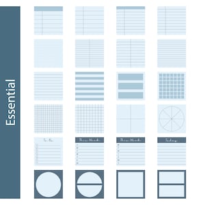 144 Essential Sticky Notes Clipart With Lines, Grids, Circle, Squares ...