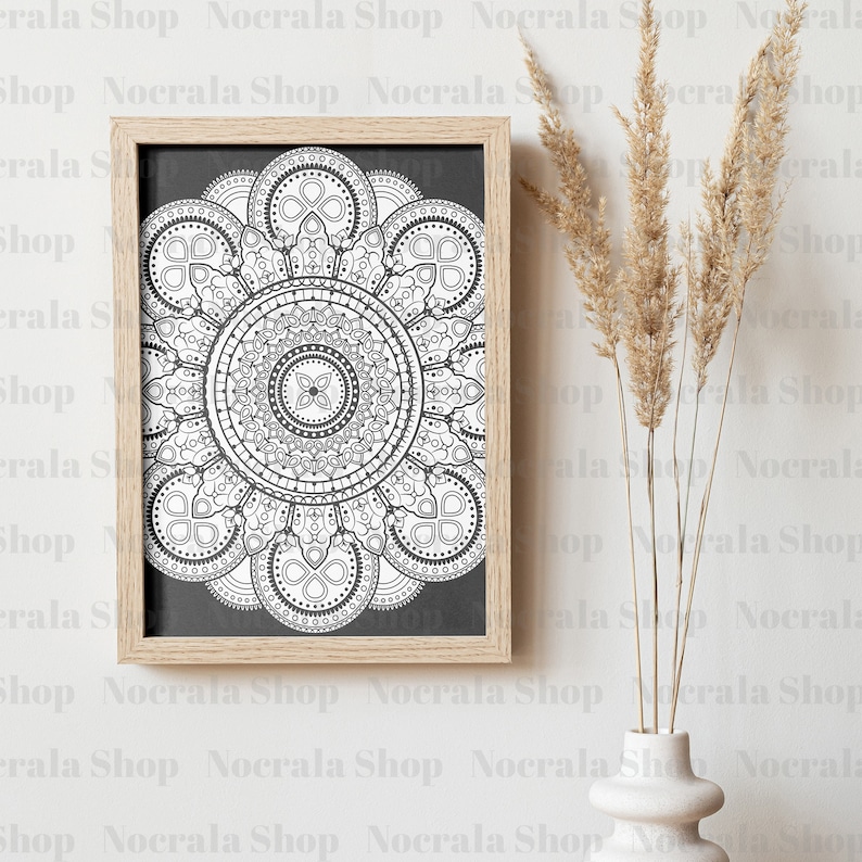 5 affiches géantes de mandala à colorier, affiche à colorier, page de ...