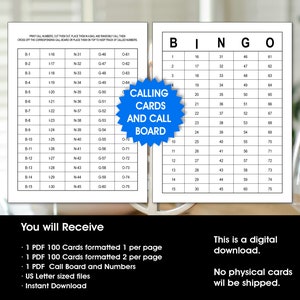 100 Hanukkah Bingo Cards, 1 or 2 per Page, Hanukkah Game, Holidays ...