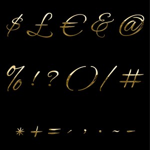 Gold Chrome Cursive Alphabet Clipart, PNG Clip Art, Gold Chrome Cursive ...