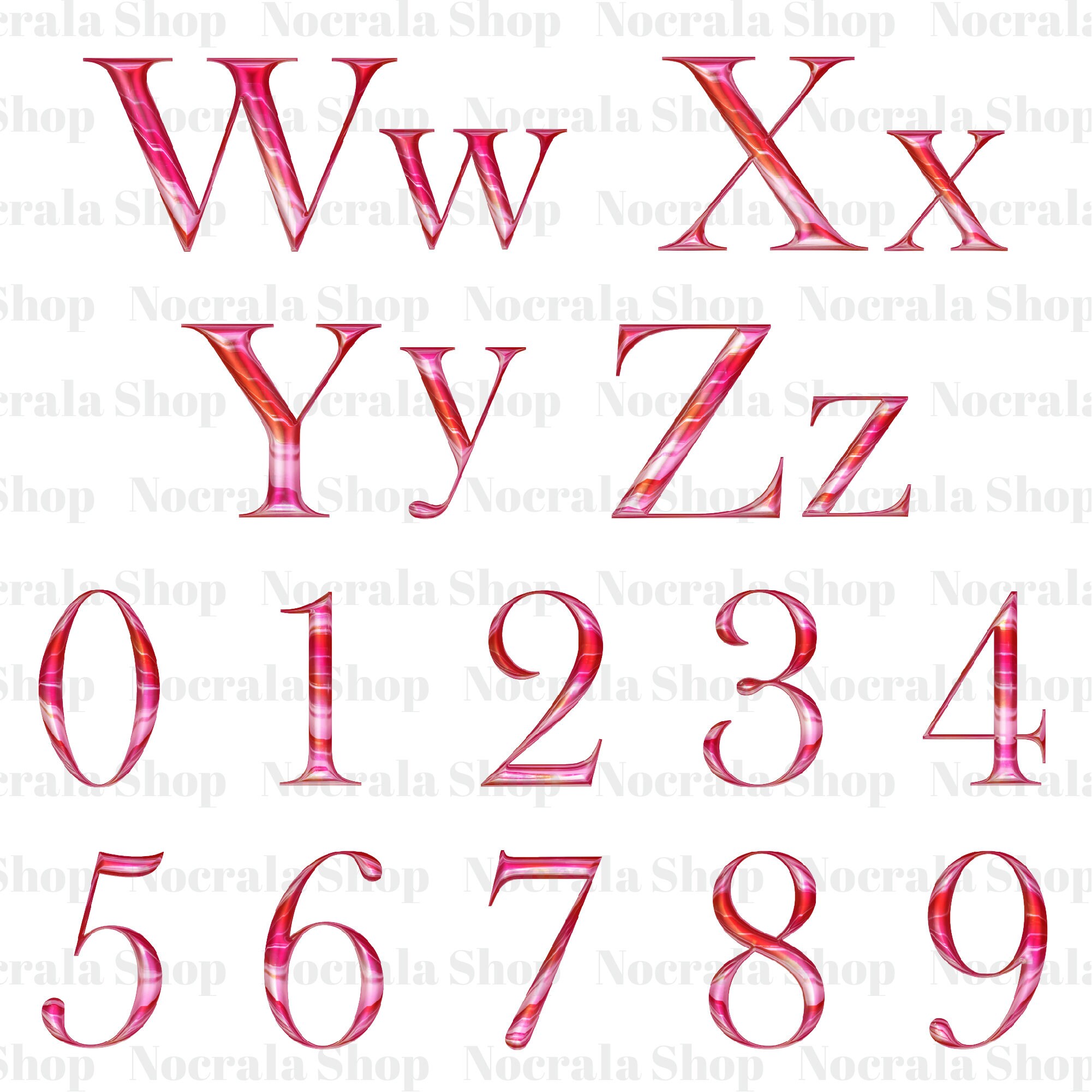 Pink Metallic Alphabet Clipart, PNG Clip Art, Pink Chrome Letters ...