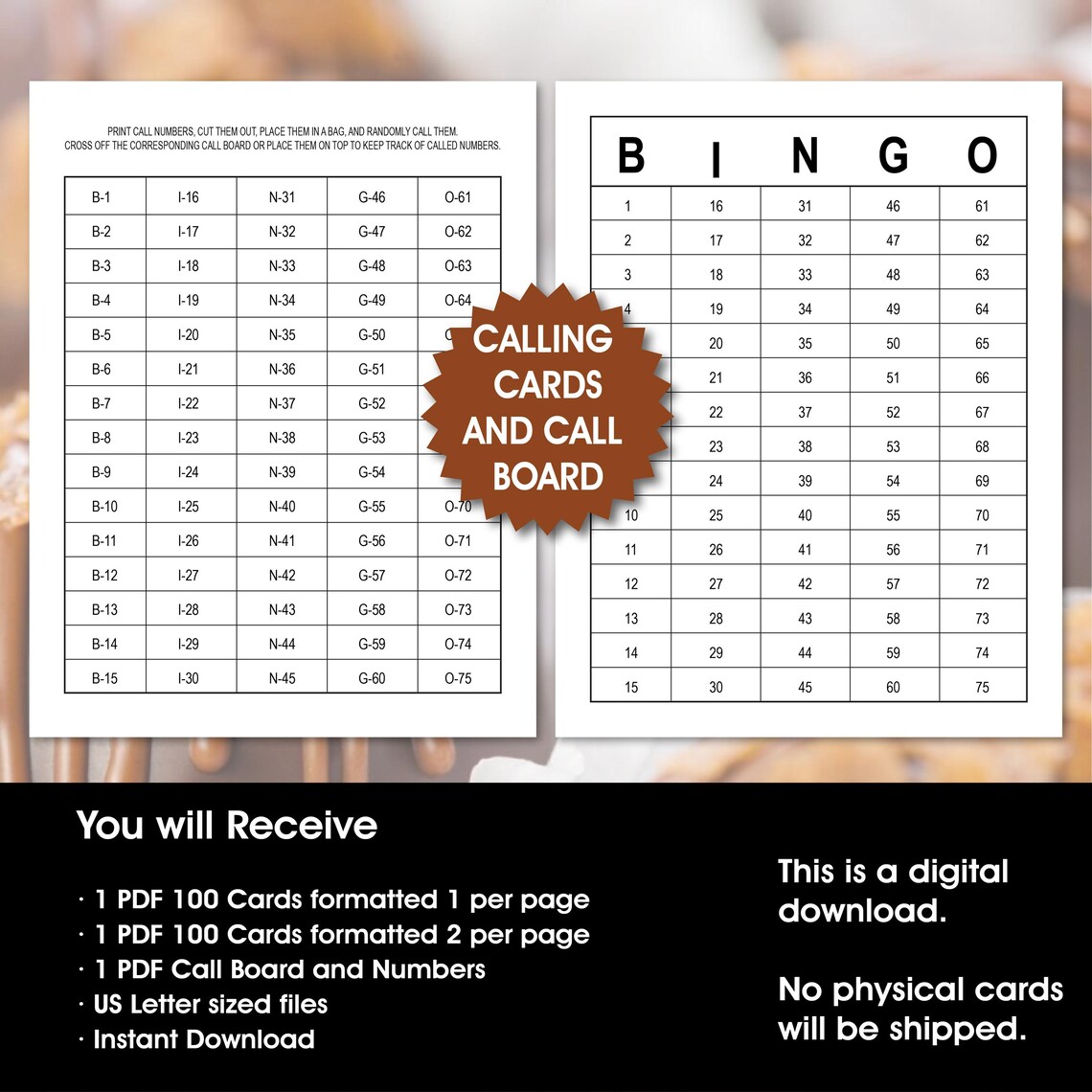 Chocolate Bingo Game, 100 Cards, Birthday Party Activity (PDF Files) - Etsy