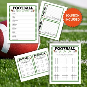 7 Printable Football Party Games for Kids & Adults, American Football ...