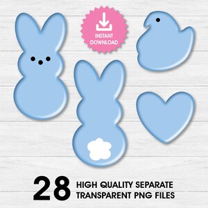 Marshmallow Peeps Clip Art Bundle, Easter Candy Clip Art, Chick Peep ...