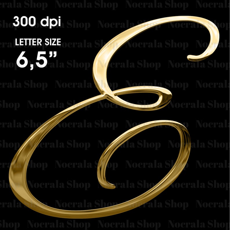 Gold Chrome Cursive Alphabet Clipart, PNG Clip Art, Gold Chrome Cursive ...