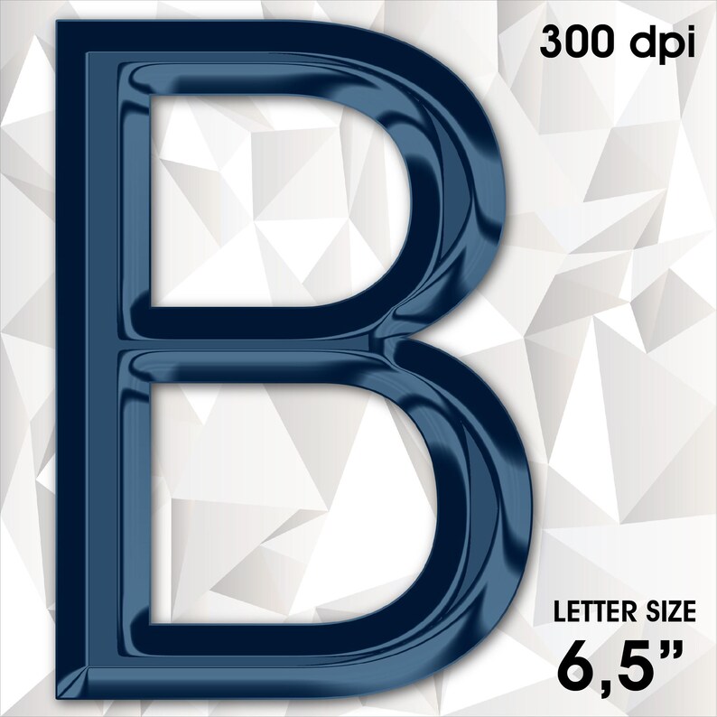 Navy Chrome Alphabet Clipart, Blue Letter PNG (digital Download) - Etsy