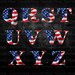 American Flag Alphabet Clipart, PNG Digital Clip Art, American Letters ...