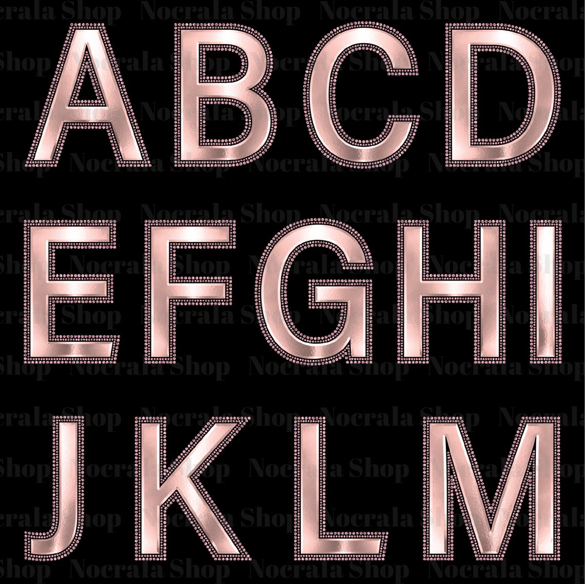 Pink Satin and Diamond Alphabet Clipart, PNG Digital Clip Art, Pink ...