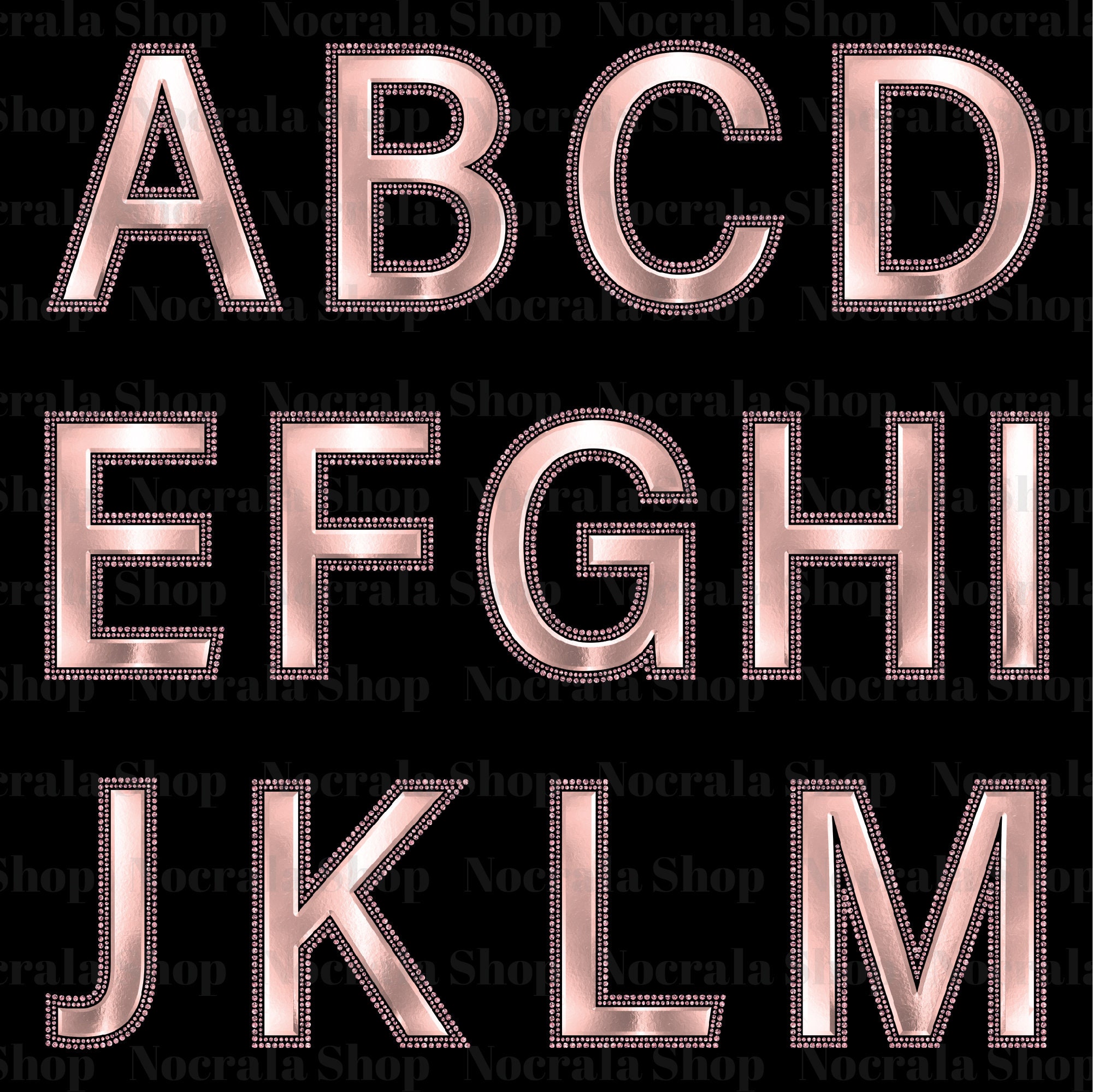 Pink Satin and Diamond Alphabet Clipart, PNG Digital Clip Art, Pink ...