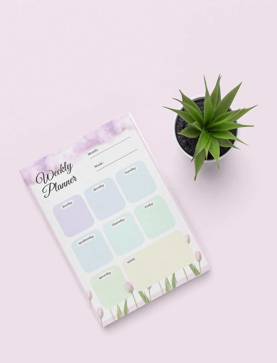 Colorful Spring Weekly Planner, Digital Download Planner, Editable ...