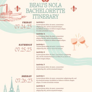 New Orleans Bachelorette Party Itinerary Template: NOLA Weekend ...