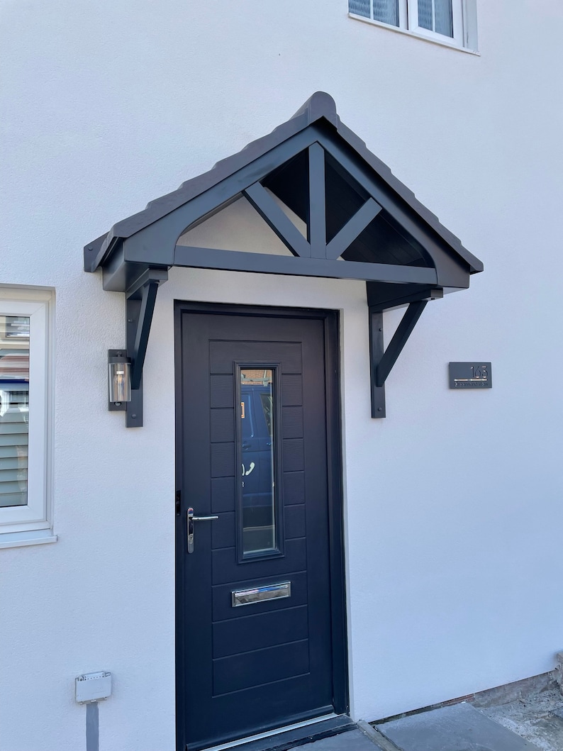 Apex Door Canopy 1500mm Anthracite Grey - Etsy UK