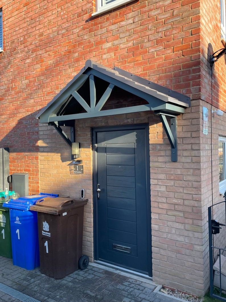Apex Door Canopy 1500mm Anthracite Grey - Etsy UK