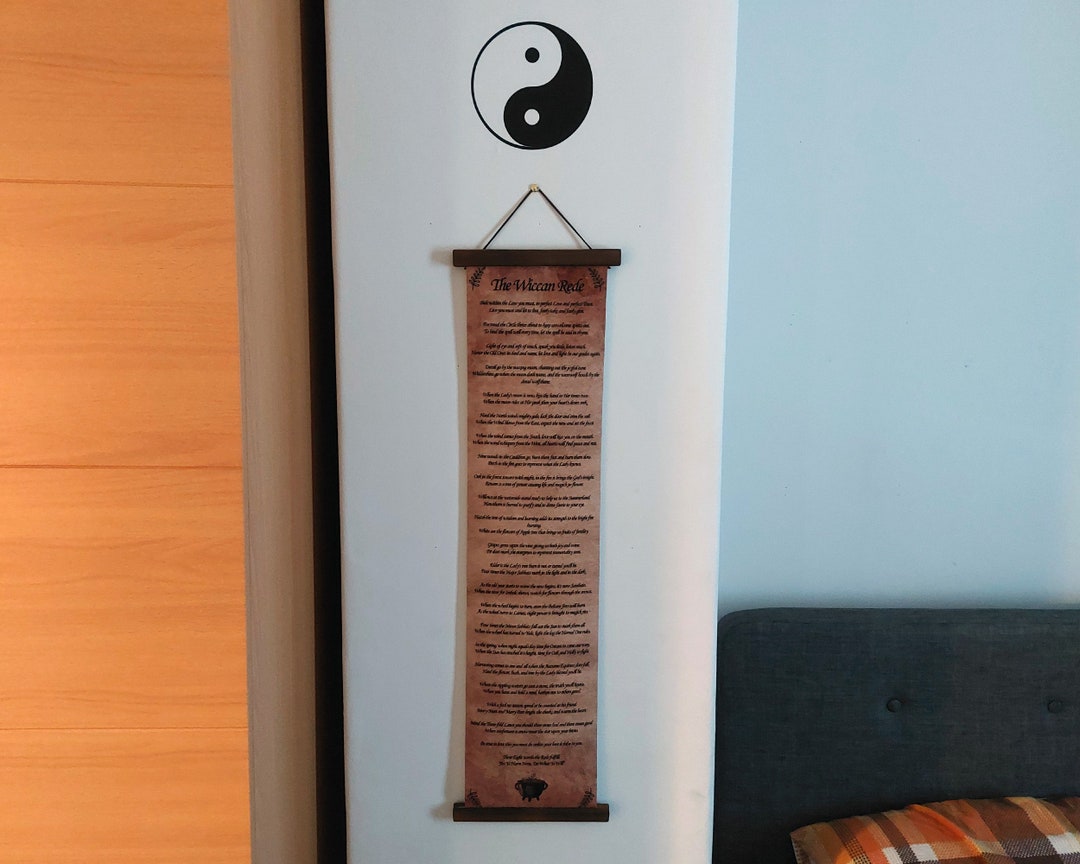The Wiccan Rede full Version Wall Hanging Parchment Scroll Magnetic ...