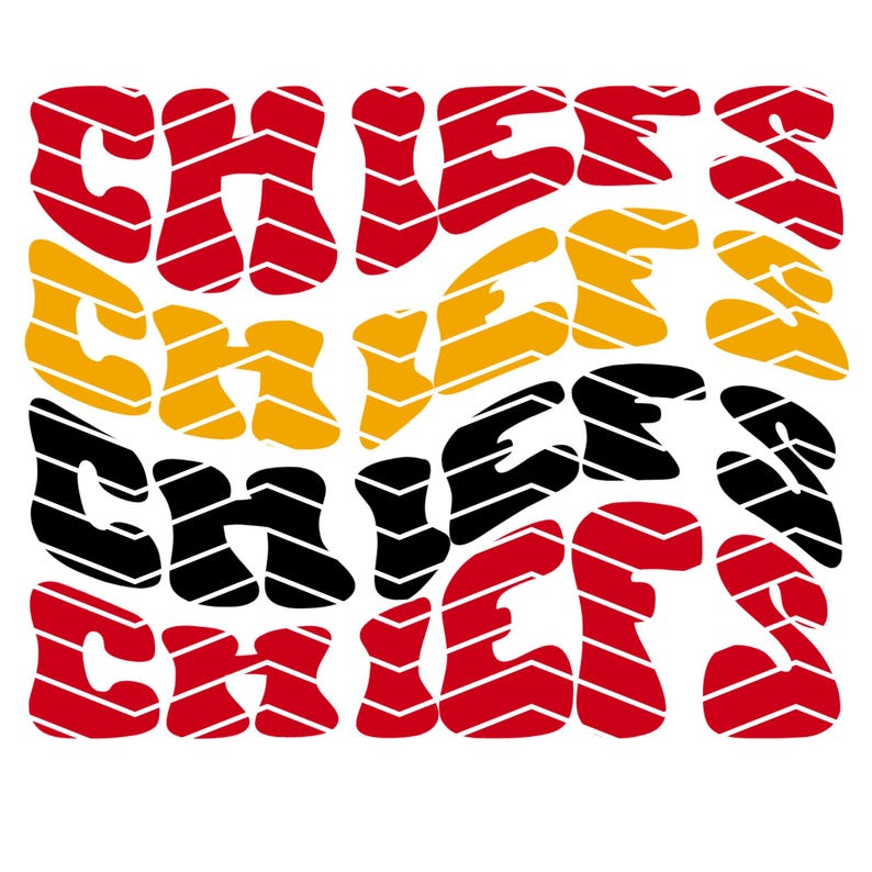 Chiefs Wavy Text PNG and SVG Instant Digital Download - Etsy