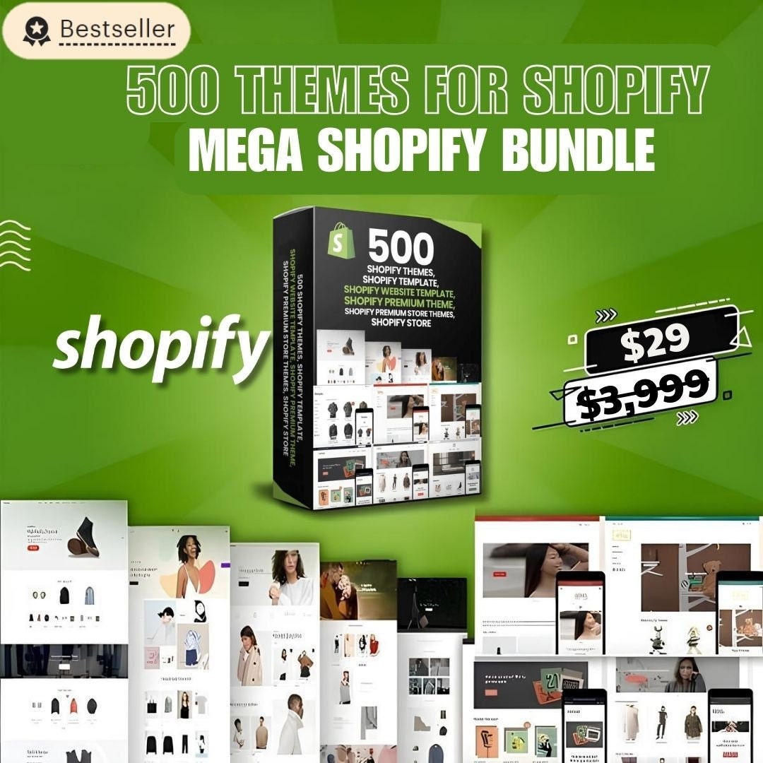 500 Premium Shopify Themes & Templates - Etsy